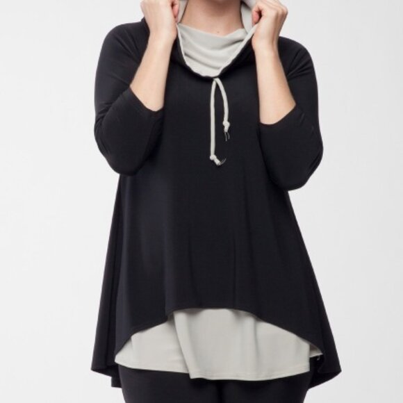 Sympli | Tops | Sympli Matrix Likity Split Layered Cowl Tunic Top 8 ...